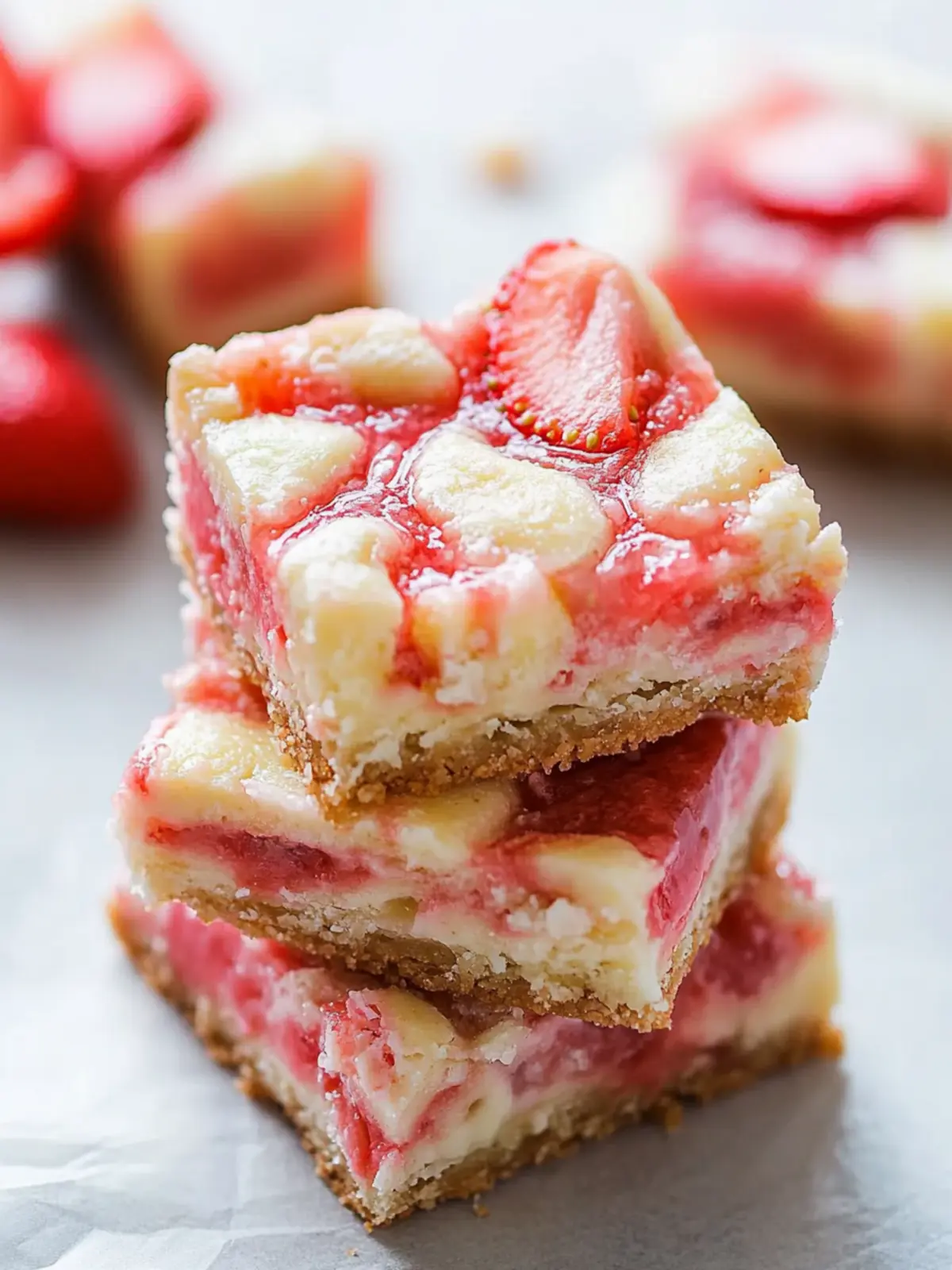 Irresistible Strawberry White Chocolate Gooey Bars Recipe
